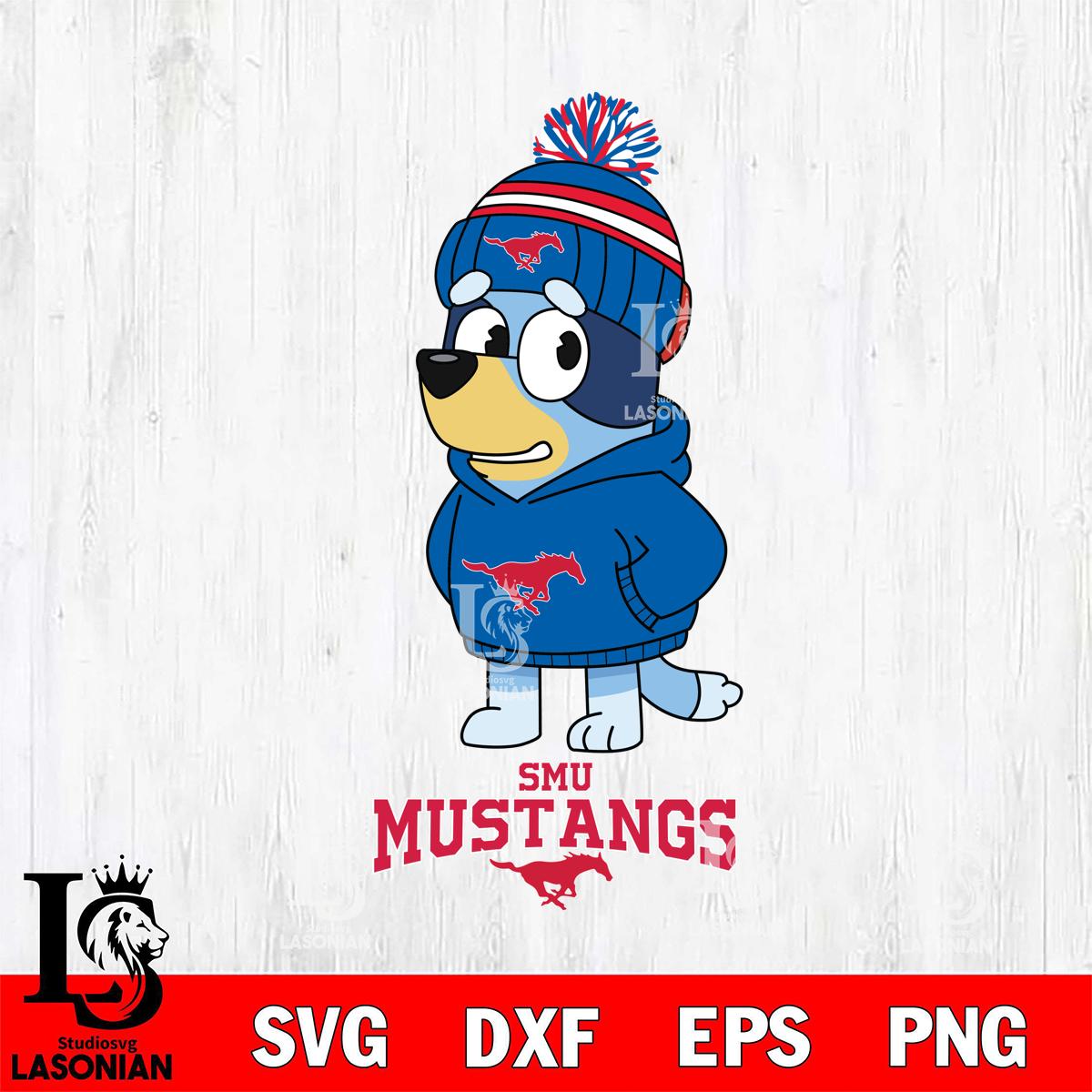 SMU Mustangs Bluey Hoodie rugby – lasoniansvg