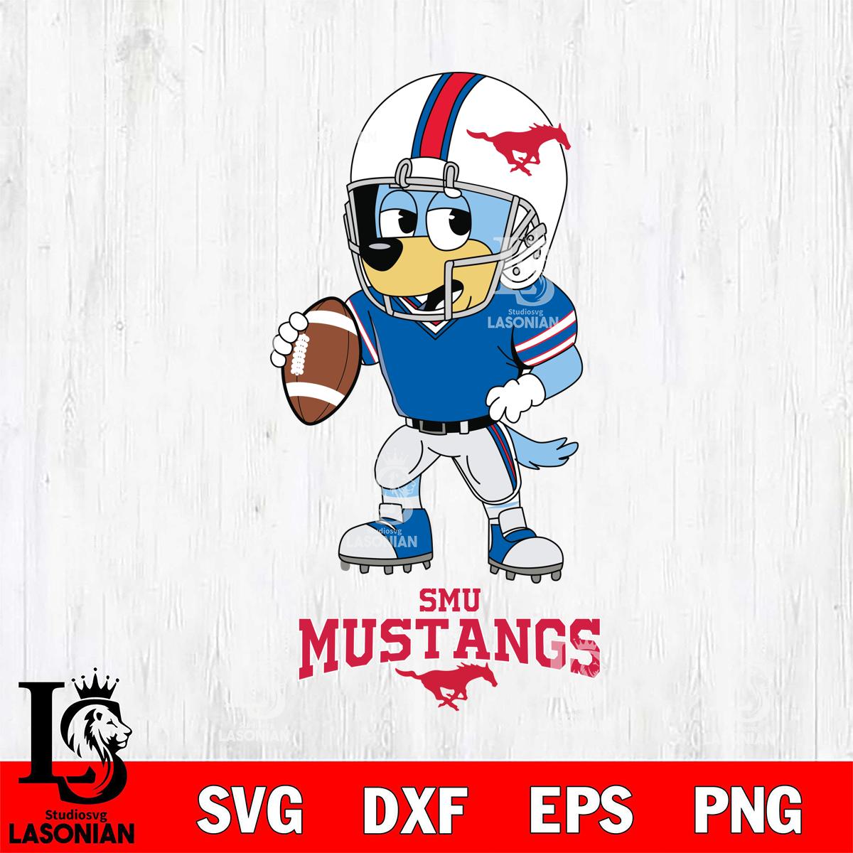 SMU Mustangs Bluey rugby – lasoniansvg