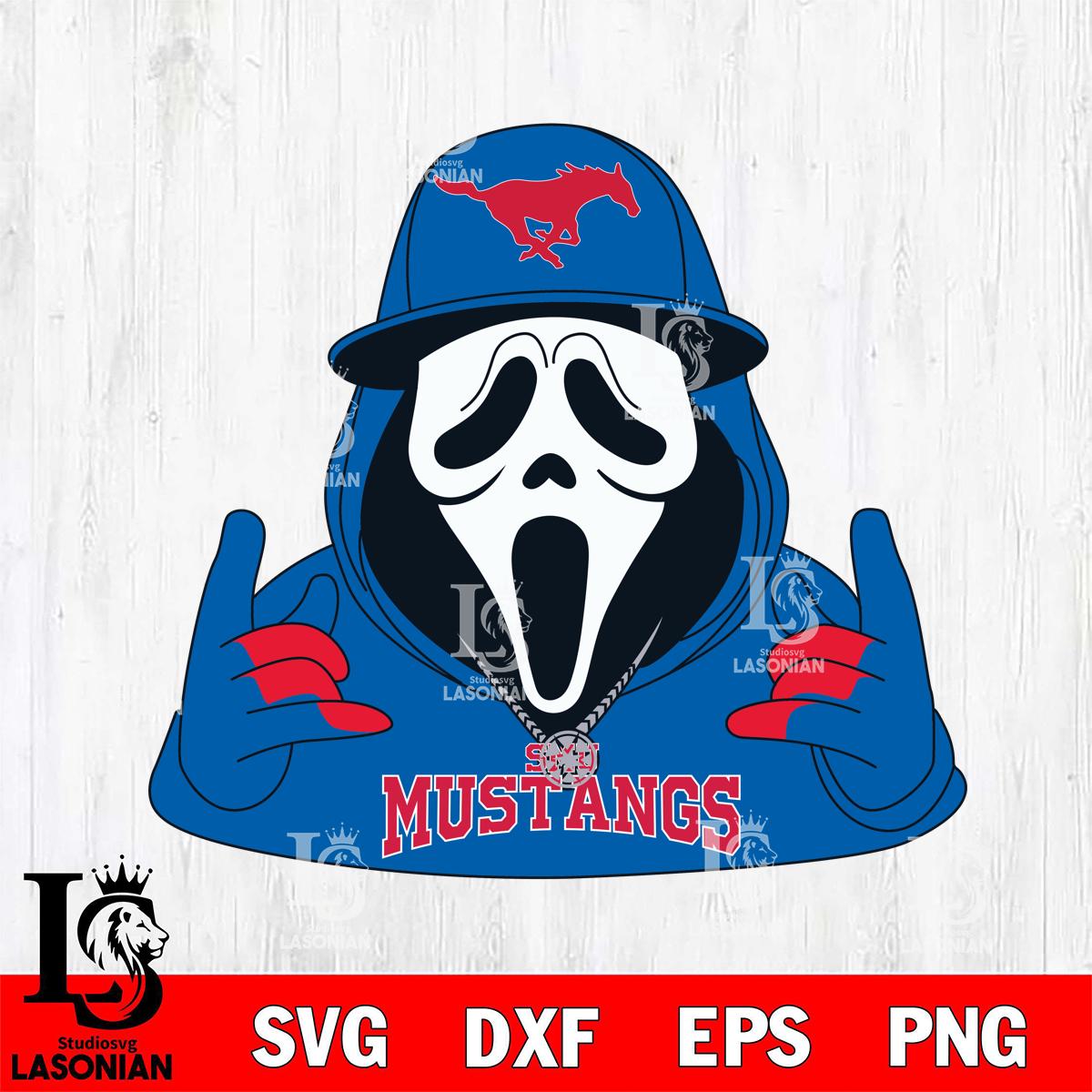 SMU Mustangs Horror Character Ghostface Sport – lasoniansvg
