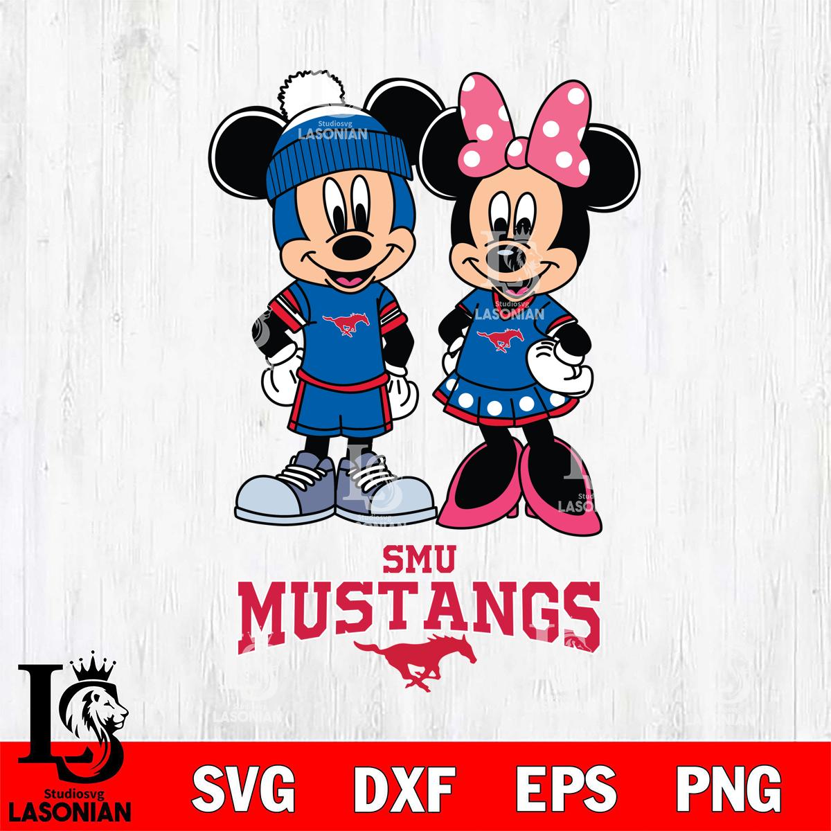 SMU Mustangs Mickey Minnie Mouse Pink – lasoniansvg