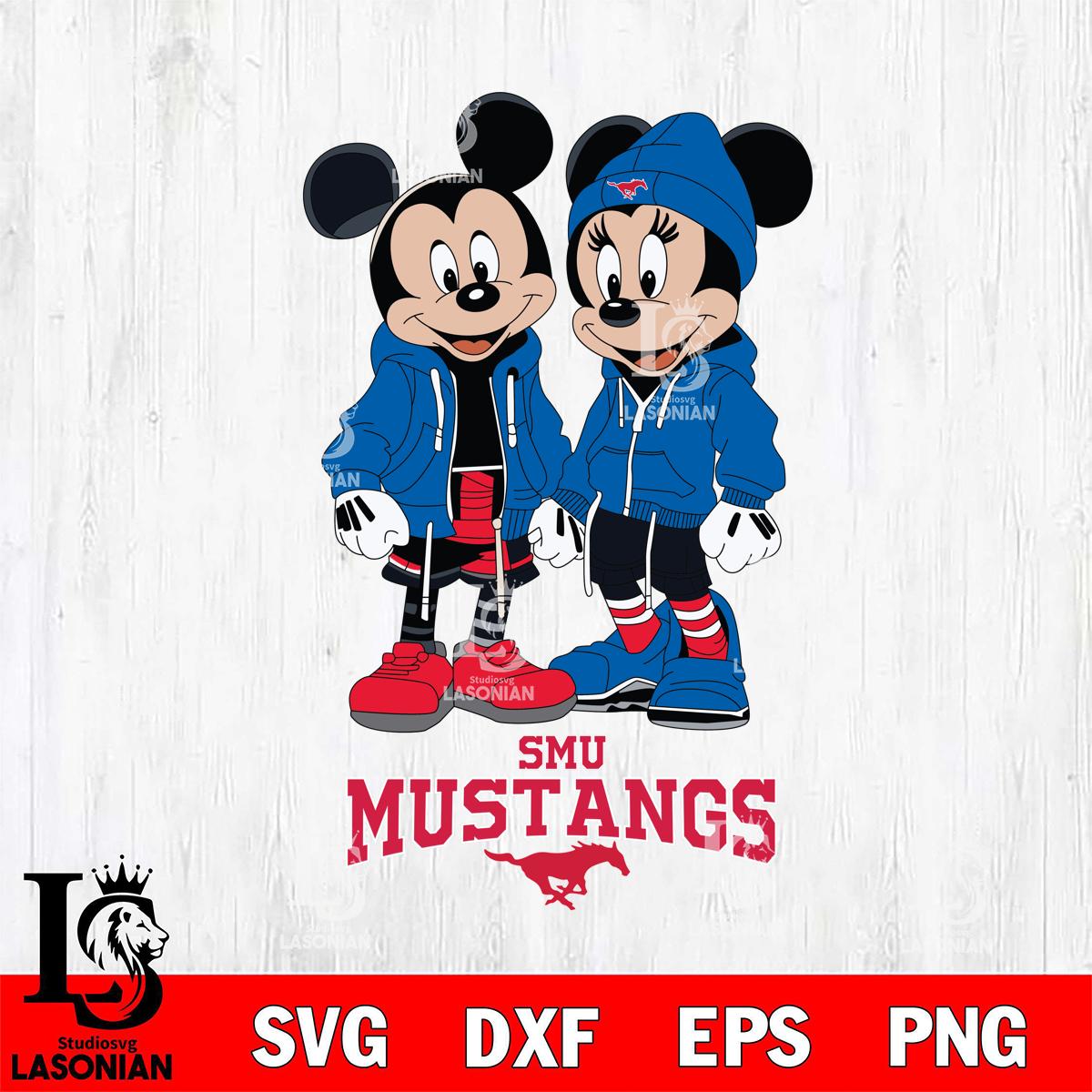 SMU Mustangs Mickey Minnie Mouse Rugby – lasoniansvg