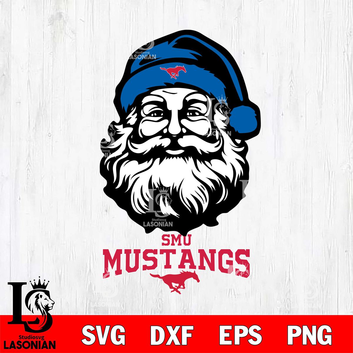 SMU Mustangs Santa Claus Christmas – lasoniansvg