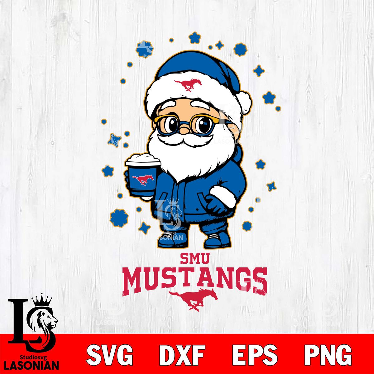 SMU Mustangs Santa Claus Coffe – lasoniansvg