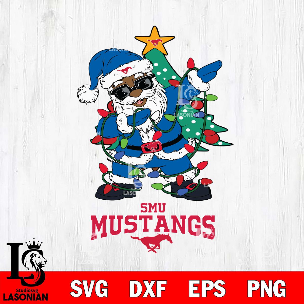 SMU Mustangs Santa Claus Ugly Christmas – lasoniansvg