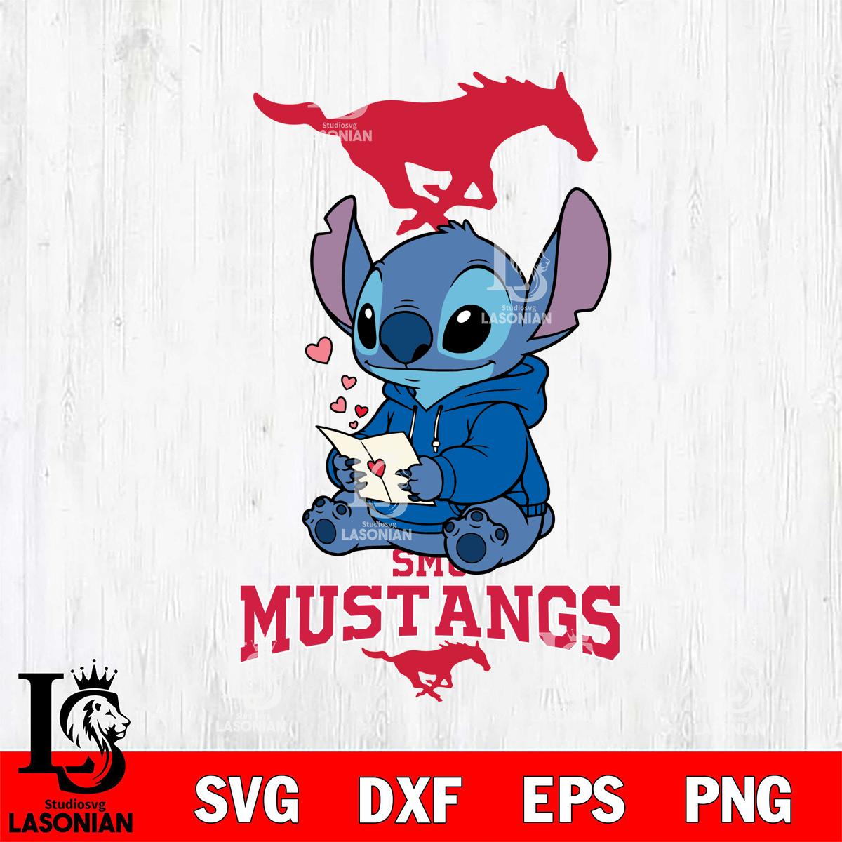 SMU Mustangs Stitch Read Digital Download, NCAA SVG DXF EPS PNG PDF ...