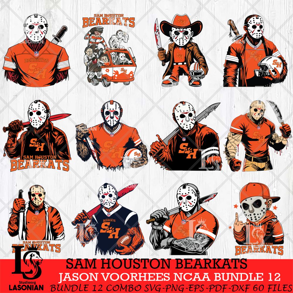 Sam Houston Bearkats Jason Voorhees Horror Bundle 12 SVG – lasoniansvg