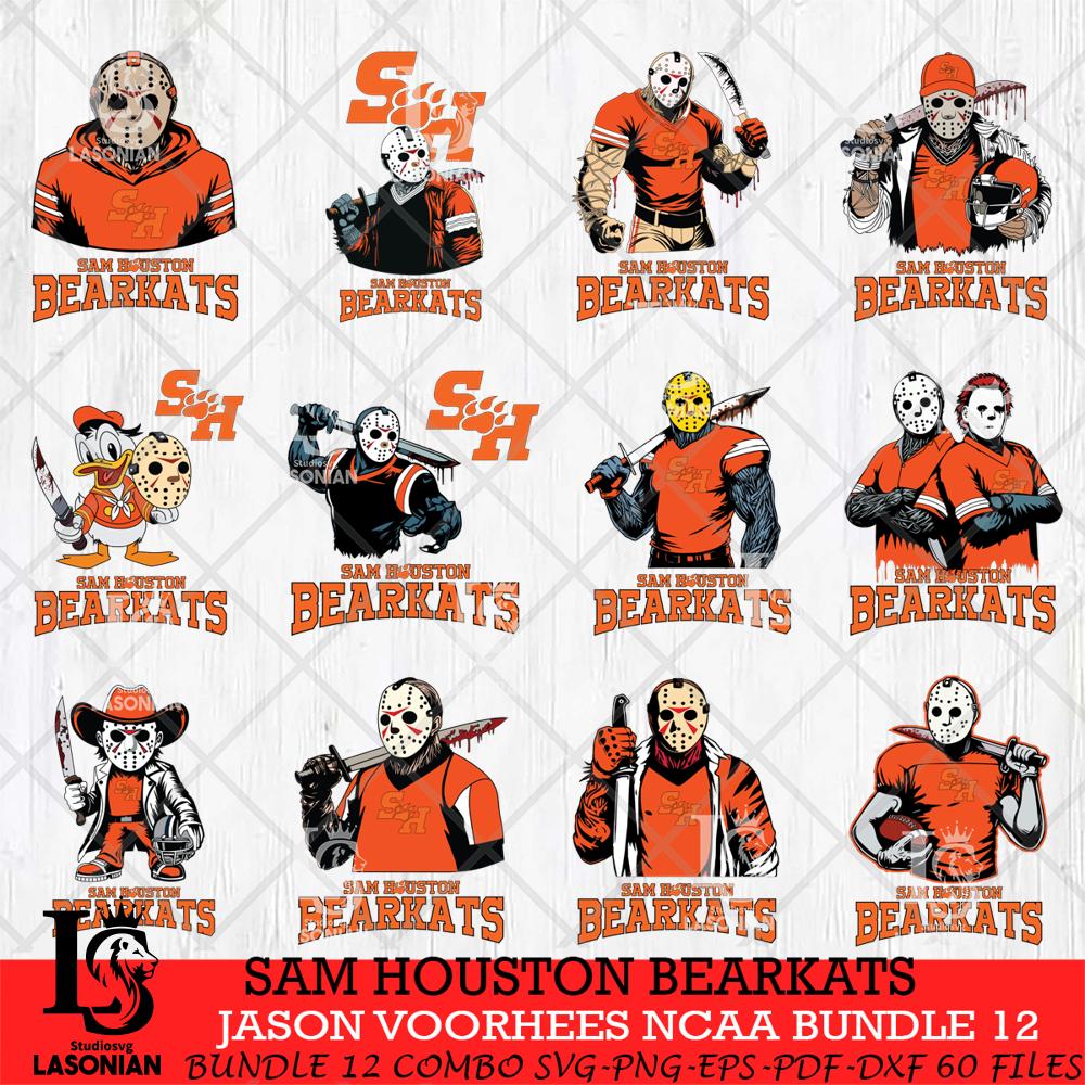 Sam Houston Bearkats Jason Voorhees NCAA Bundle 12 SVG – lasoniansvg