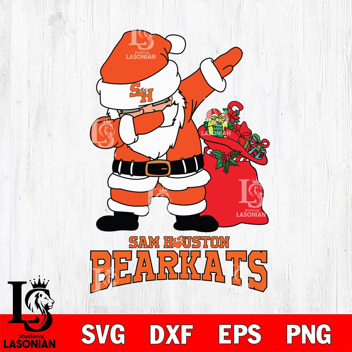 Sam Houston Bearkats Santa Dabbing Christmas – lasoniansvg