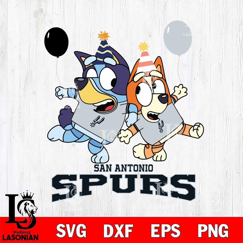 San Antonio Spurs Bluey & Bingo 11 – lasoniansvg