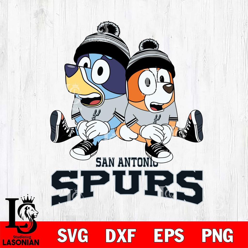 San Antonio Spurs Bluey & Bingo 8 – lasoniansvg
