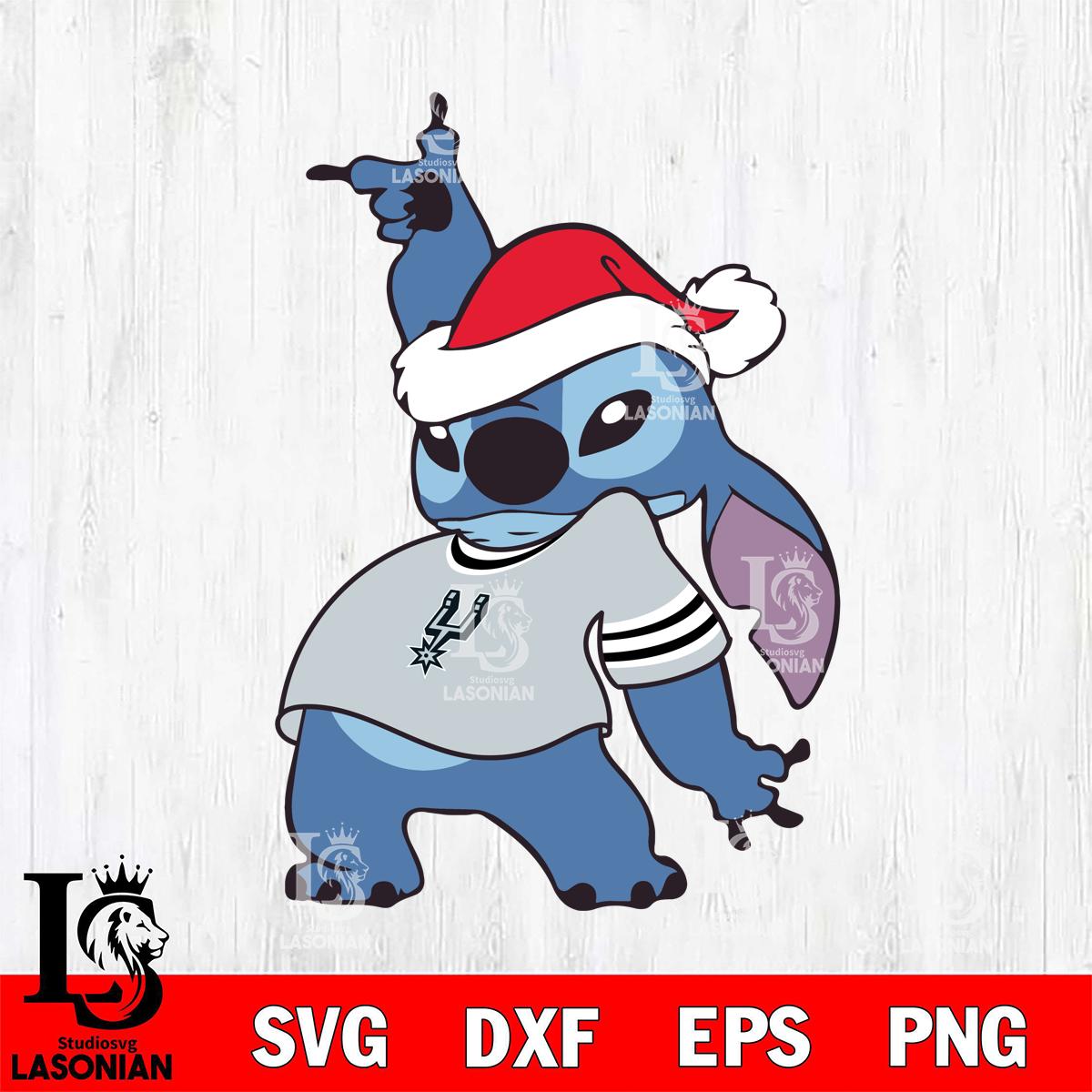 San Antonio Spurs Disney Lilo & Stitch Christmas – lasoniansvg