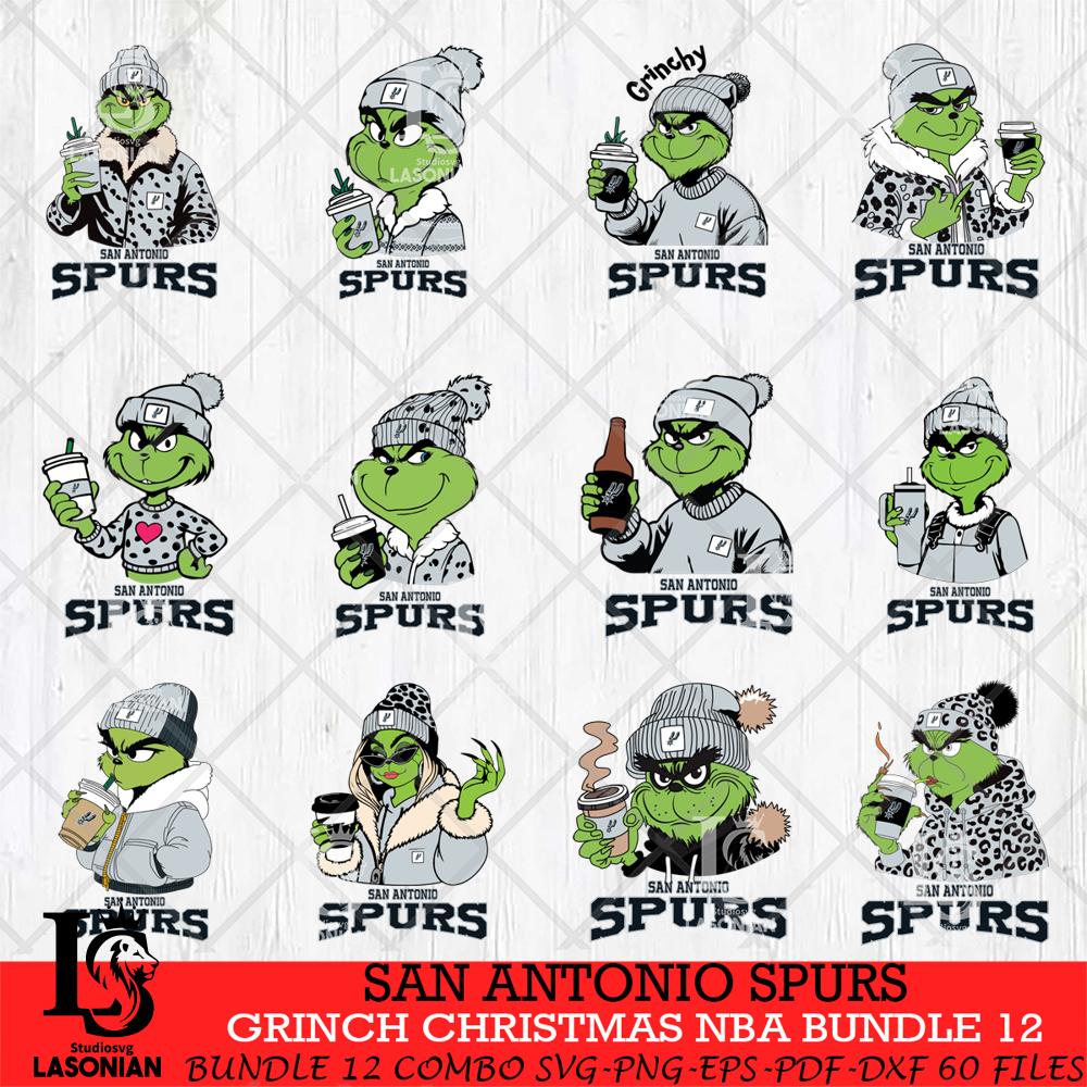 San Antonio Spurs Grinch Christmas NBA Bundle 12 – lasoniansvg