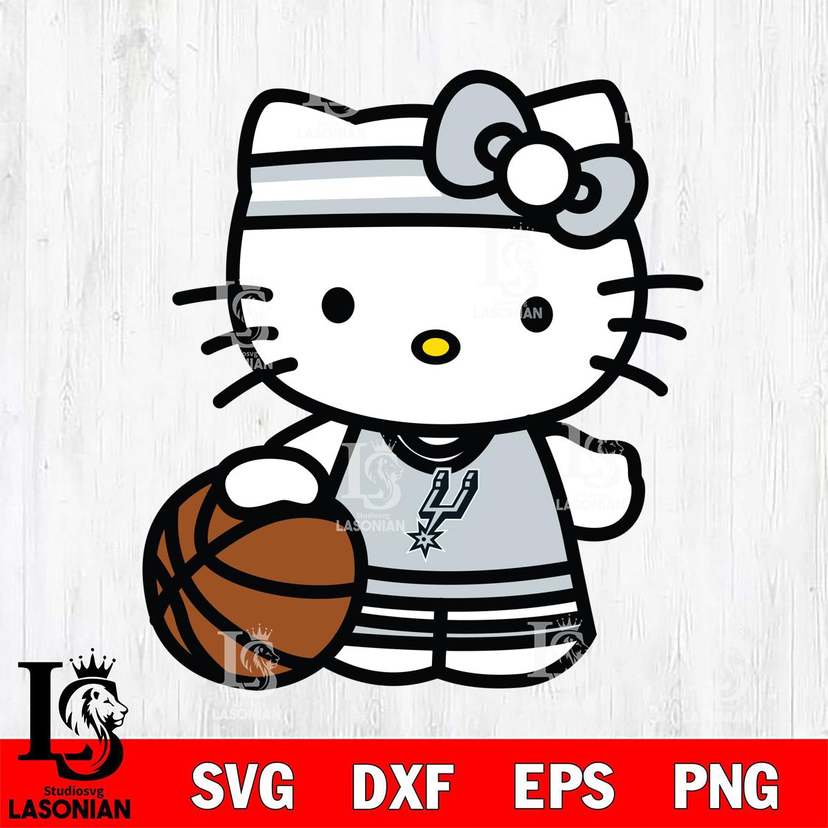 San Antonio Spurs Hello Kitty basketball 3 – lasoniansvg