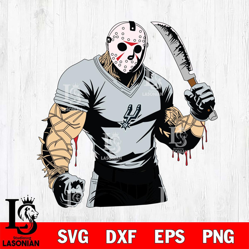 San Antonio Spurs Jason Voorhees Horror 8 – lasoniansvg