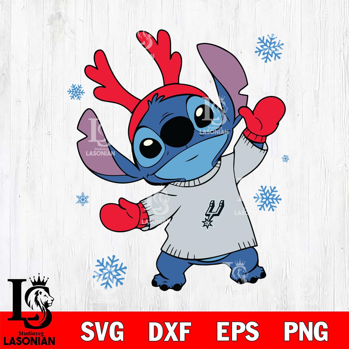 San Antonio Spurs Stitch Santa Christmas – lasoniansvg