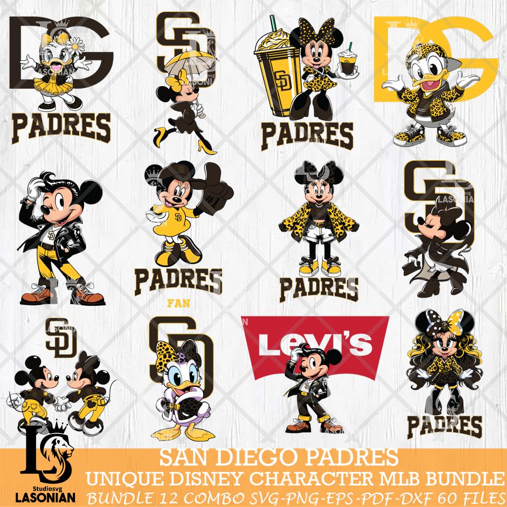 San Diego Padres Disney character MLB Bundle 12 – lasoniansvg