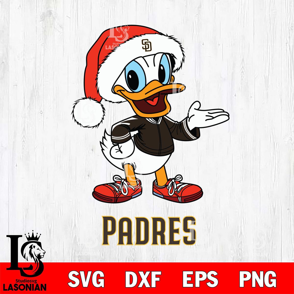 San Diego Padres Donald Duck Christmas Baseball – lasoniansvg