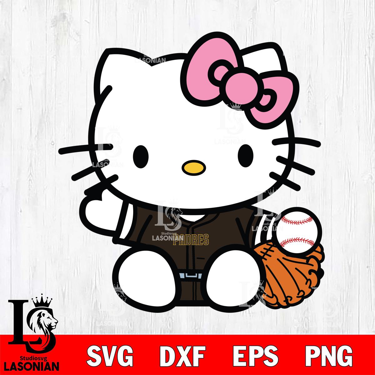 San Diego Padres Hello Kitty Pink Bow Baby – lasoniansvg