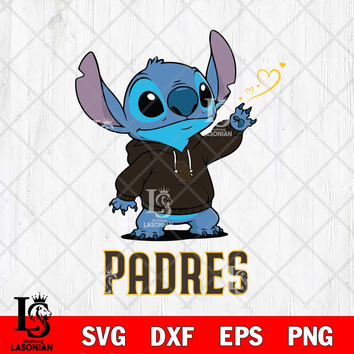 San Diego Padres Stitch Magic Heart File cut , Criucut , Digital ...