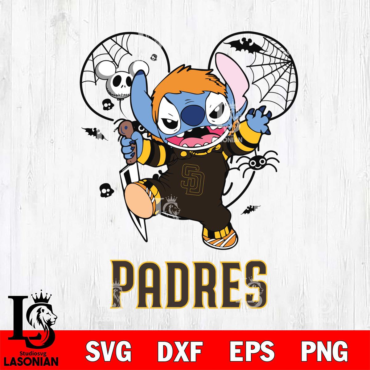 San Diego Padres Stitch Michael Halloween – lasoniansvg