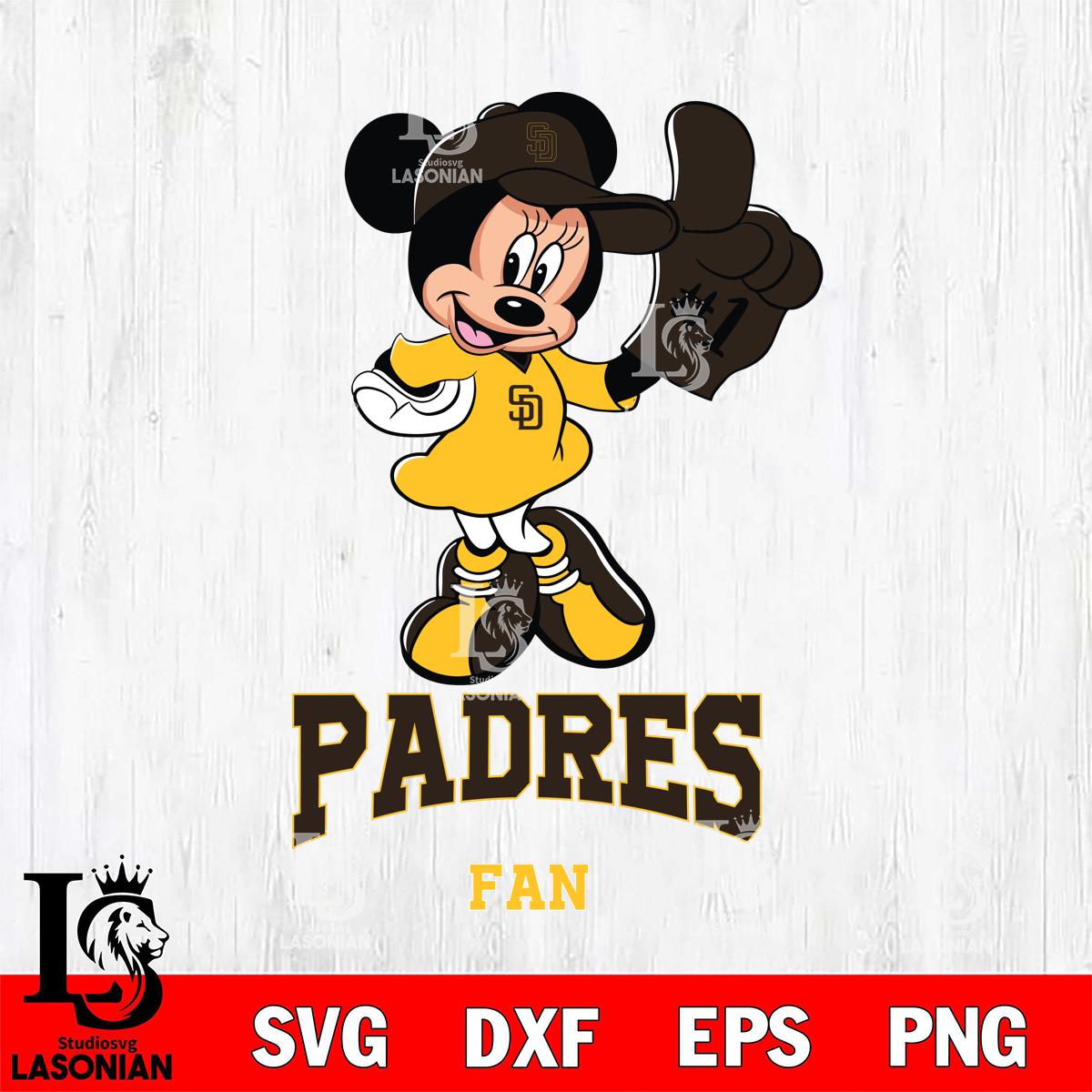 San Diego Padres #1 Fan Minnie Mouse – lasoniansvg