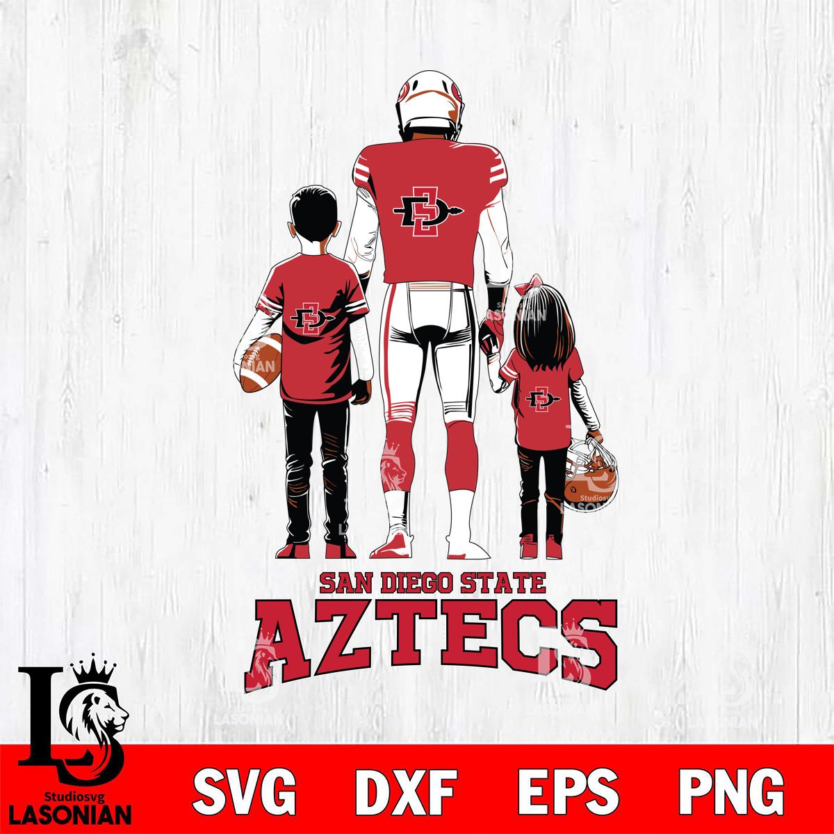 San Diego State Aztecs Father And Child Football – lasoniansvg