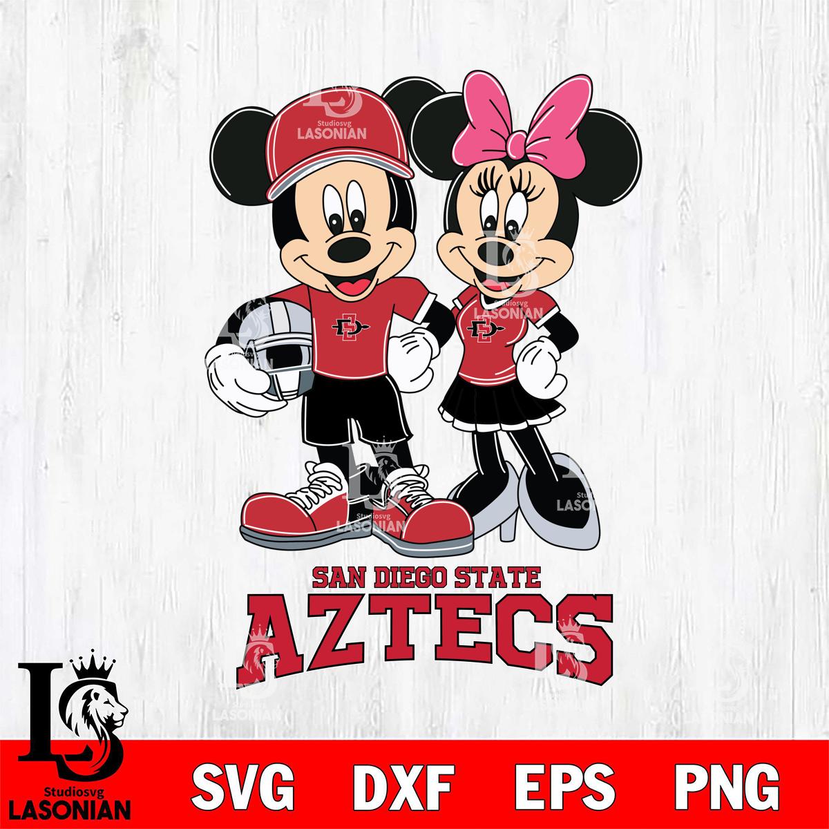 San Diego State Aztecs Mickey Minnie Mouse Helmet – lasoniansvg