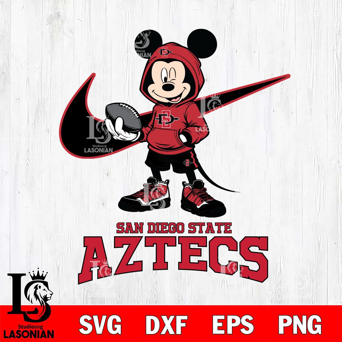 San Diego State Aztecs Mikey Mouse Disney NIKE – lasoniansvg