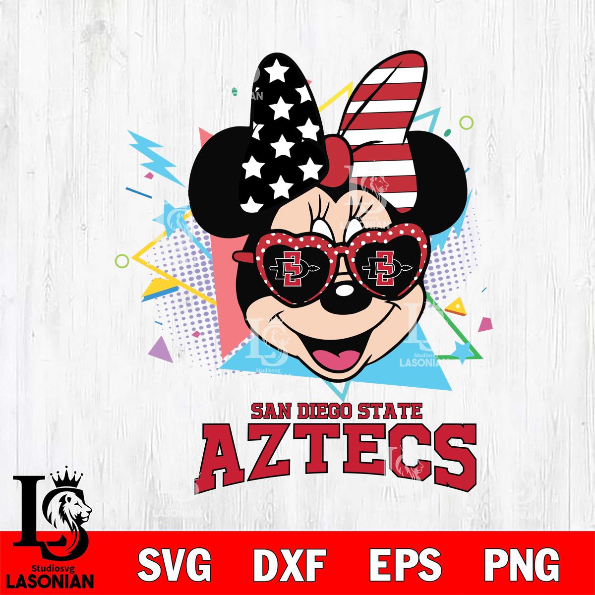 San Diego State Aztecs Minnie Mouse Love Sport – lasoniansvg