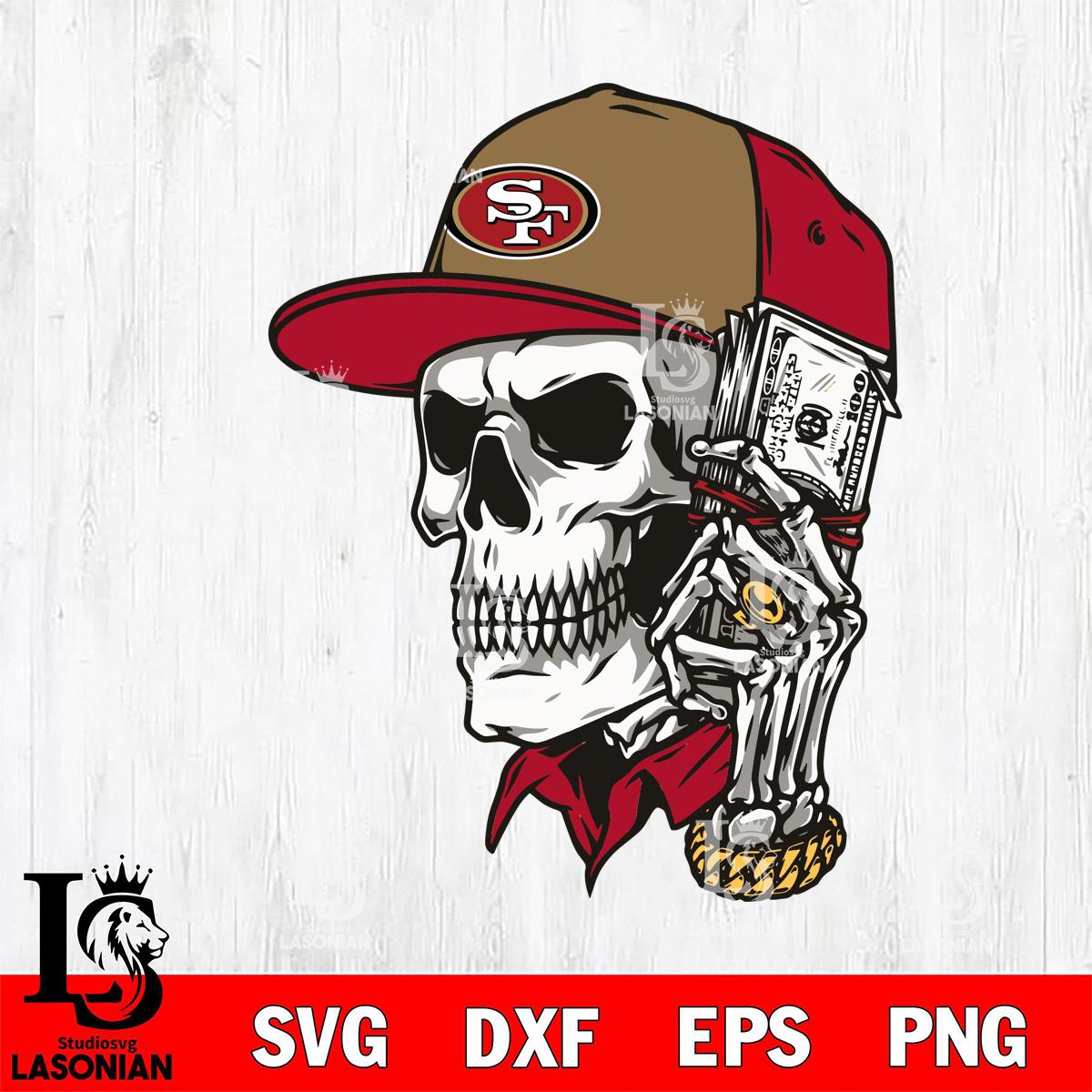 San Francisco 49ers Badass Man Skull SVG – lasoniansvg