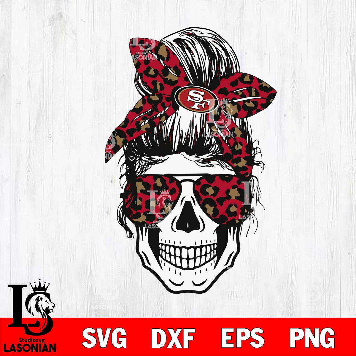 San Francisco 49ers Badass Women Skull SVG – lasoniansvg