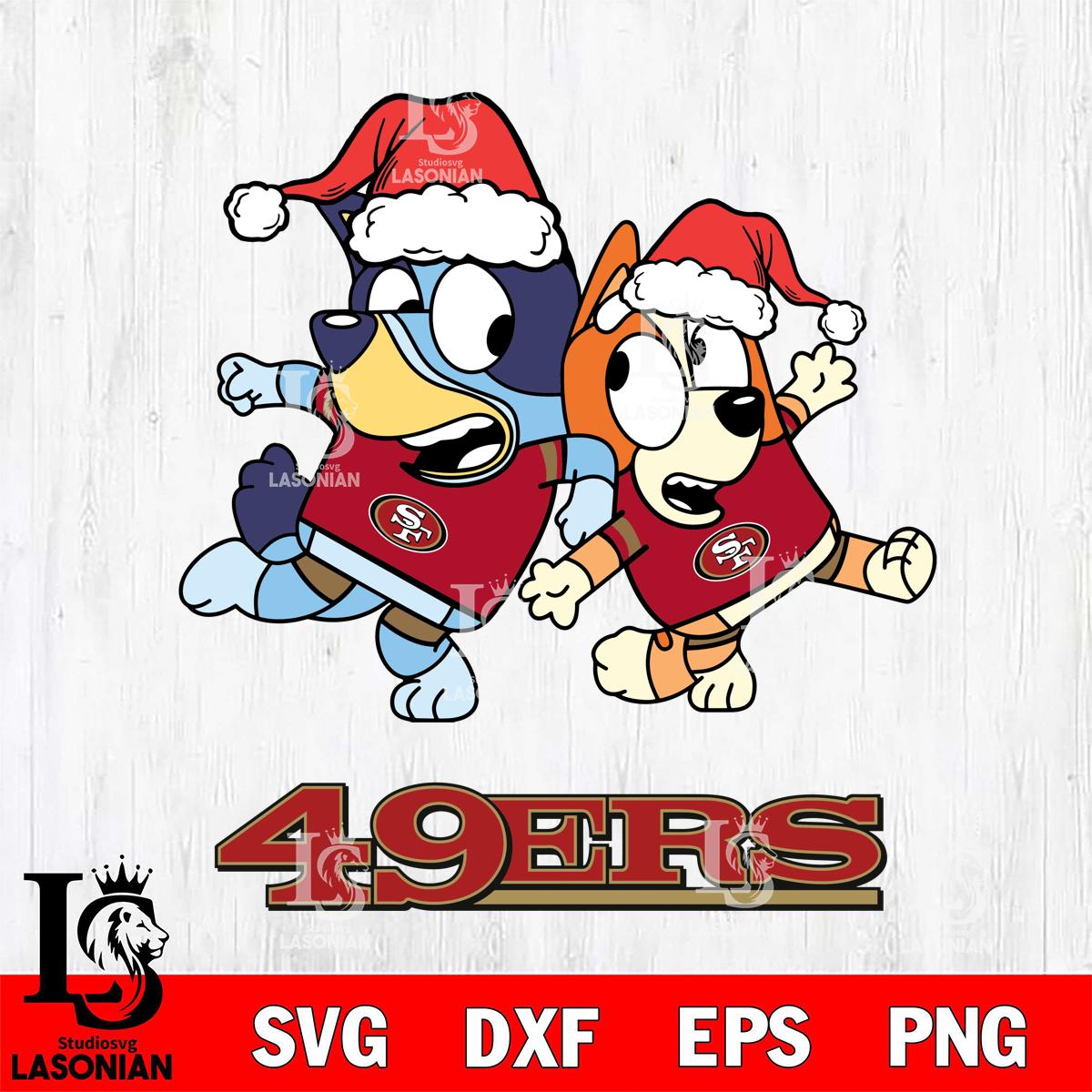 San Francisco 49ers Bluey Christmas Holiday – lasoniansvg