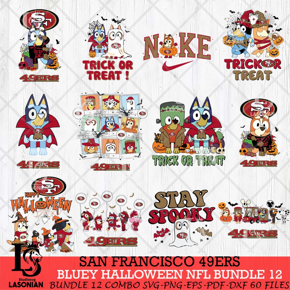 San Francisco 49ers Bluey Halloween 12 SVG – lasoniansvg