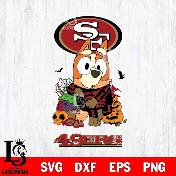 San Francisco 49ers Bluey Halloween NFL – lasoniansvg