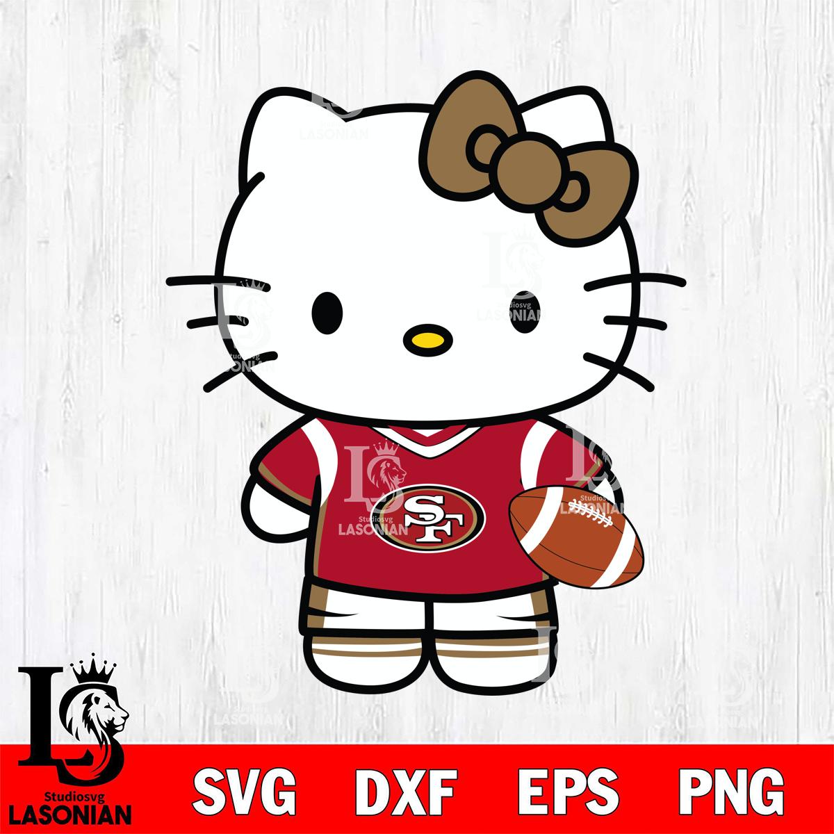 San Francisco 49ers Cute Hello Kitty Football 8 – lasoniansvg