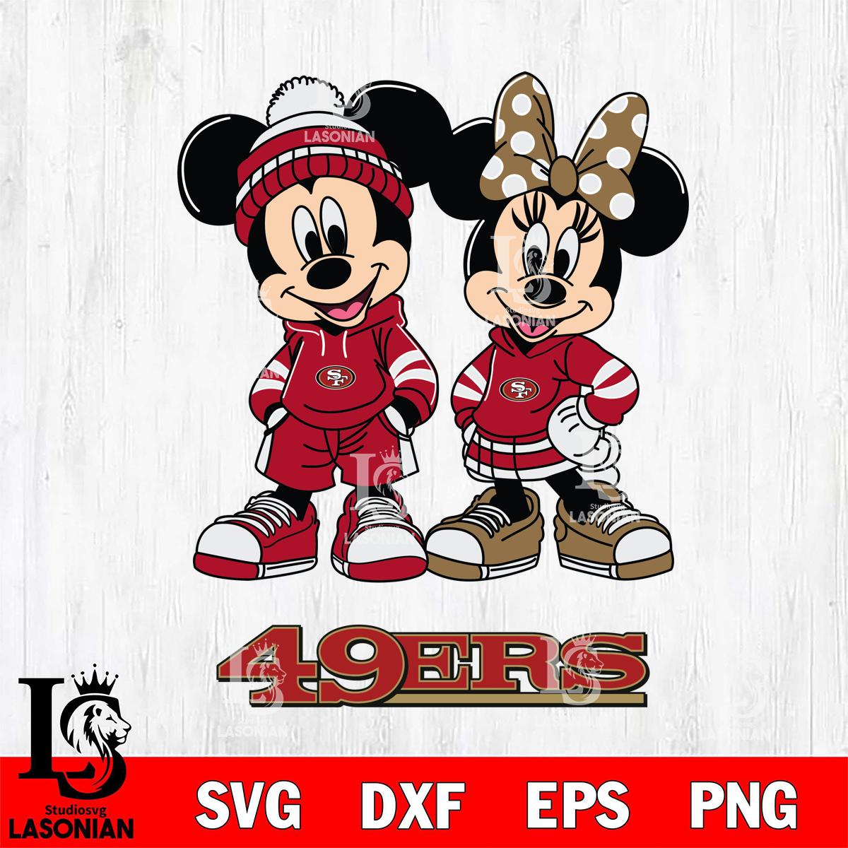 San Francisco 49ers Mickey Minnie Rugby Hoodie – lasoniansvg
