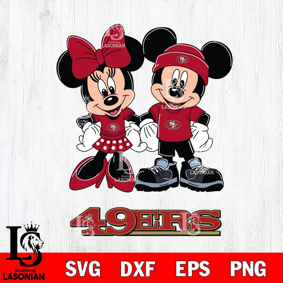 San Francisco 49ers Mickey Minnie Rugby ball – lasoniansvg