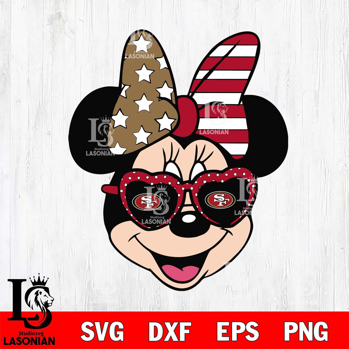 San Francisco 49ers Minnie Mouse Love – lasoniansvg