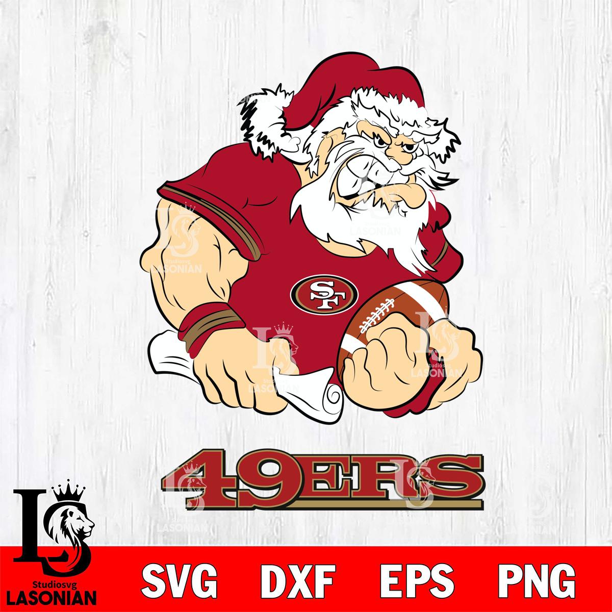 San Francisco 49ers Santa Claus Angry – lasoniansvg