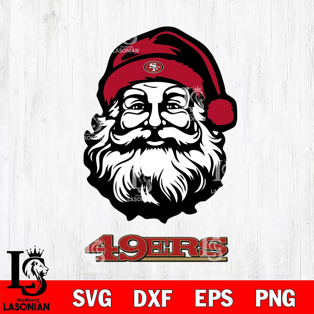 San Francisco 49ers Santa Claus Christmas – lasoniansvg