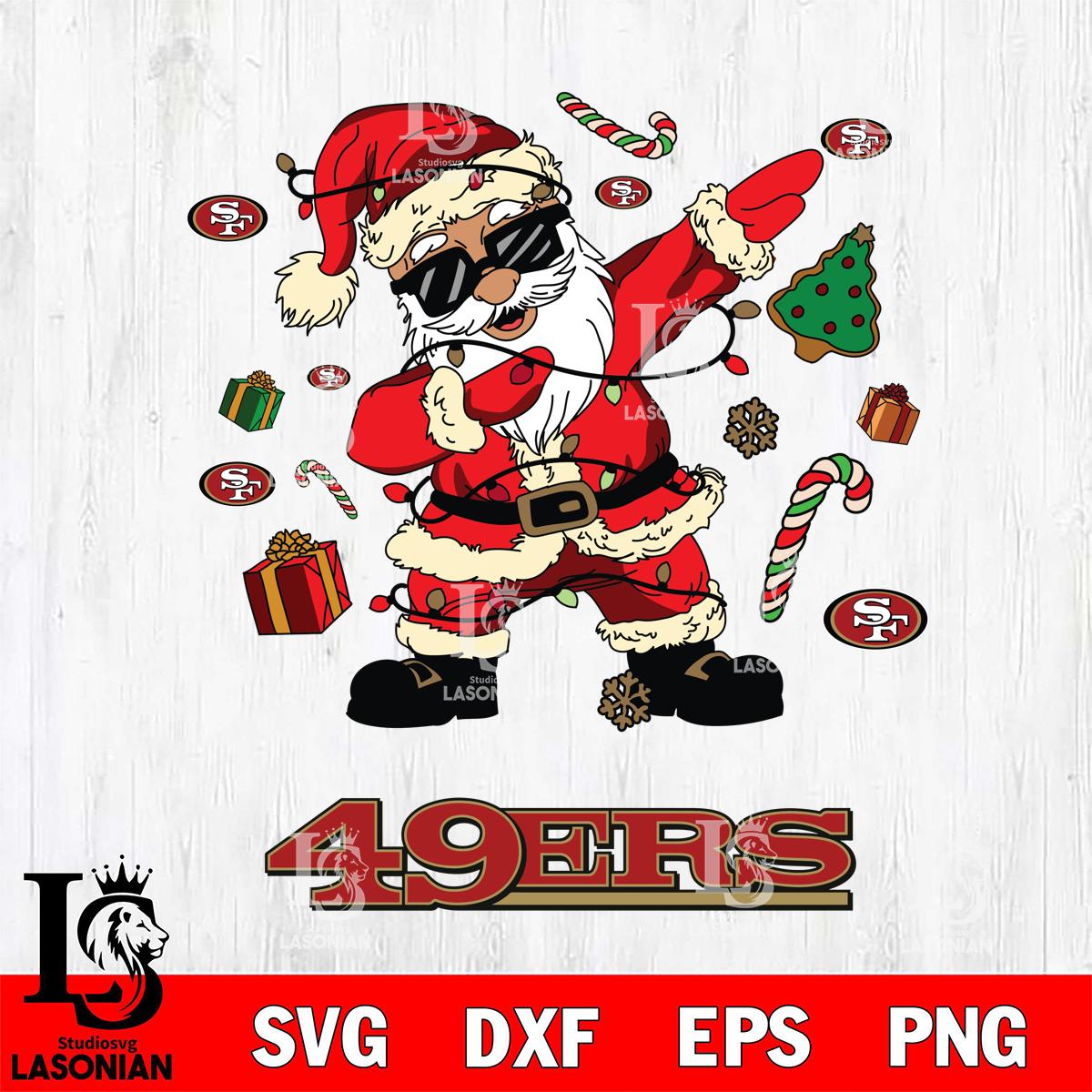 San Francisco 49ers Santa Claus Football – lasoniansvg