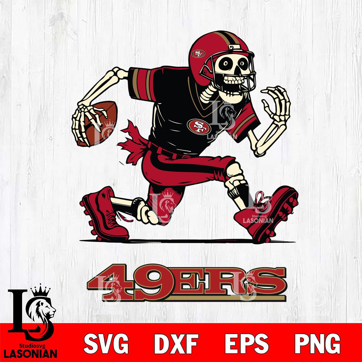 San Francisco 49ers Skeleton Football – lasoniansvg
