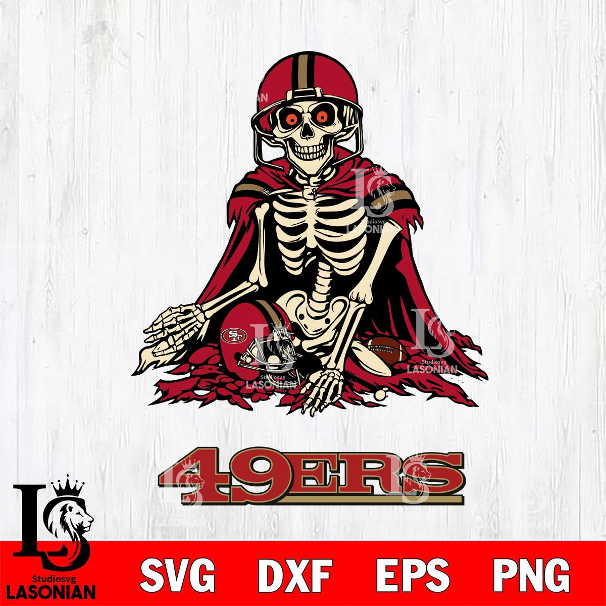 San Francisco 49ers Skeleton Football 3 – lasoniansvg