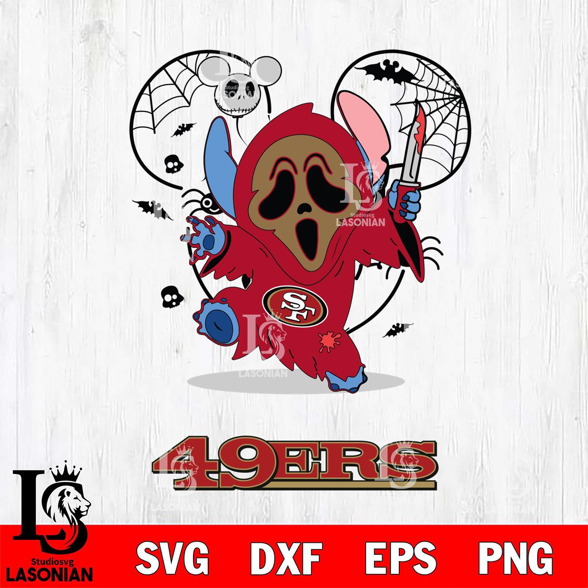 San Francisco 49ers Stitch Ghost Face Halloween 2 – lasoniansvg