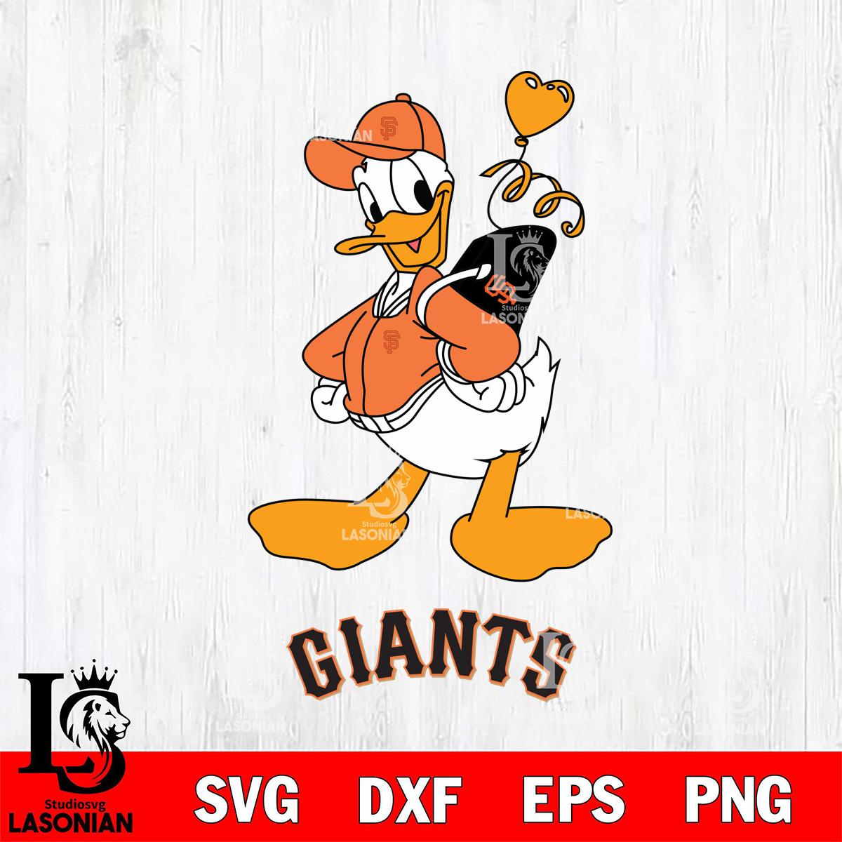 San Francisco Giants Donald Duck Heart Baseball – lasoniansvg