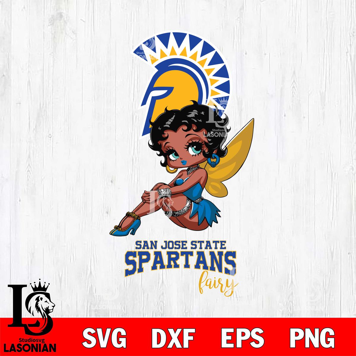 San José State Spartans Beauty Black Fairy Betty Boop – lasoniansvg