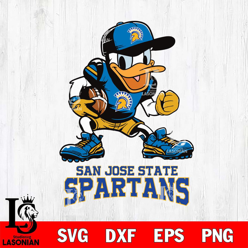 San José State Spartans Donal Duck Disney – lasoniansvg