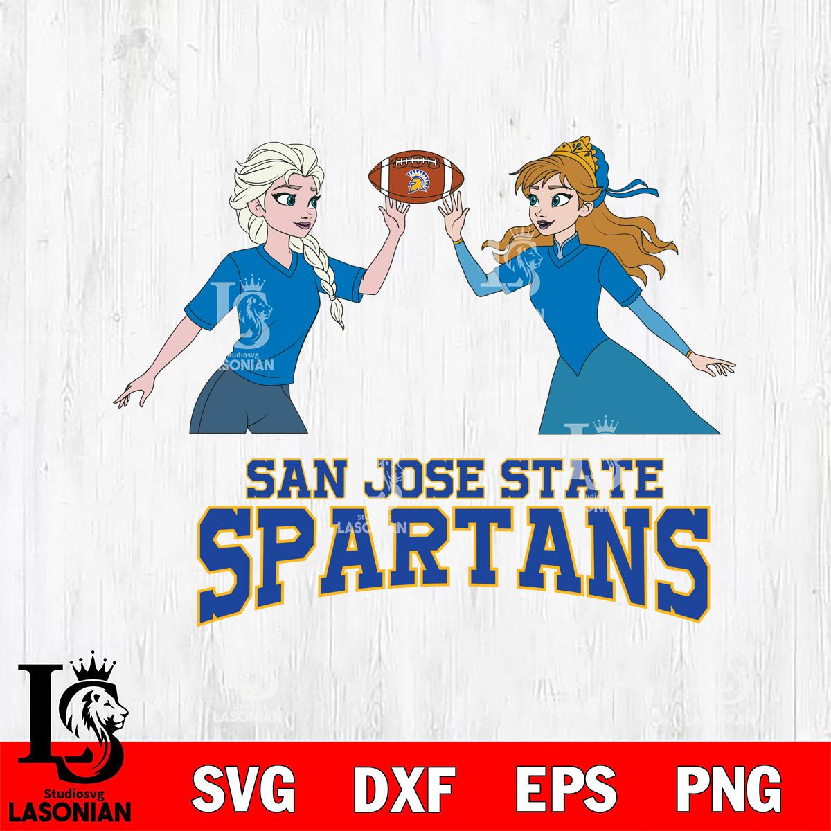 San José State Spartans Elsa & Anna Football – lasoniansvg