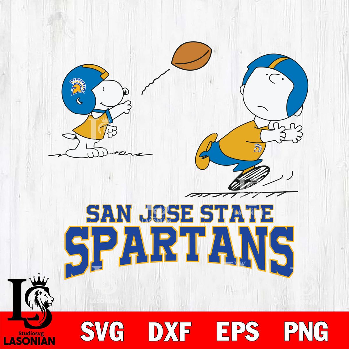 San José State Spartans Peanuts play football – lasoniansvg