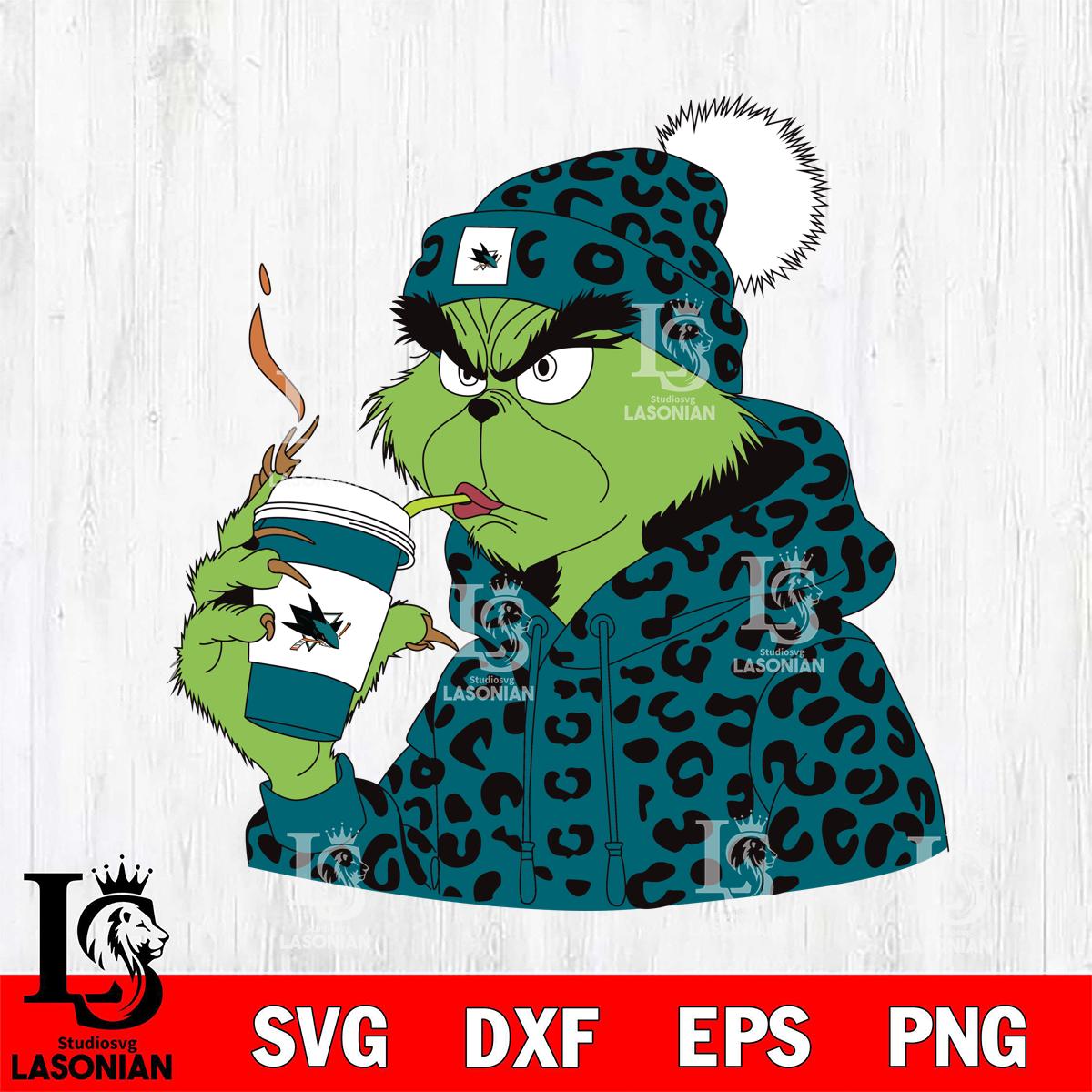 San Jose Sharks Boujee Grinch 8 – lasoniansvg